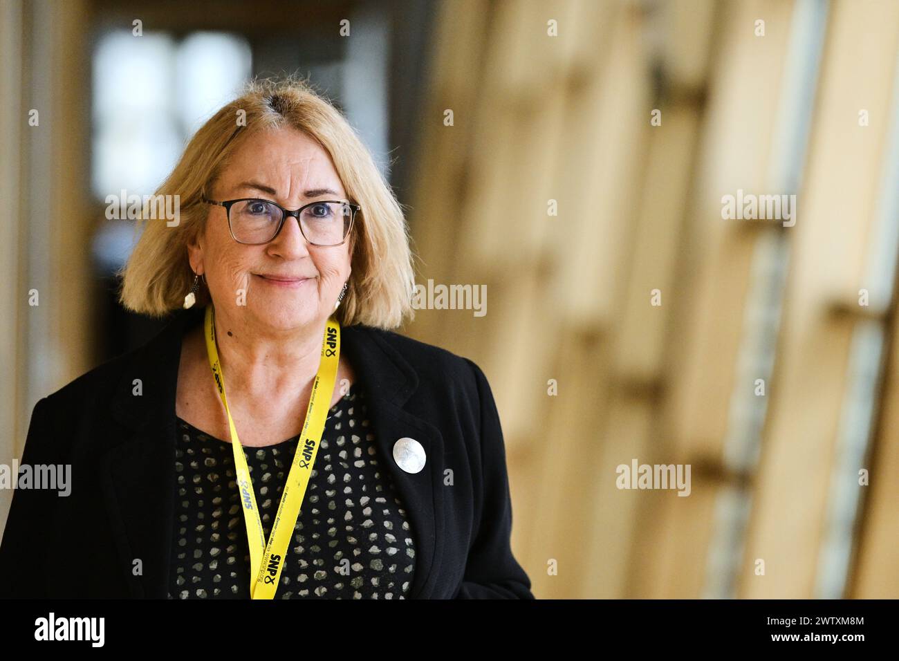 Edinburgh Scotland, UK 19 March 2024. Annabelle Ewing MSP at the ...