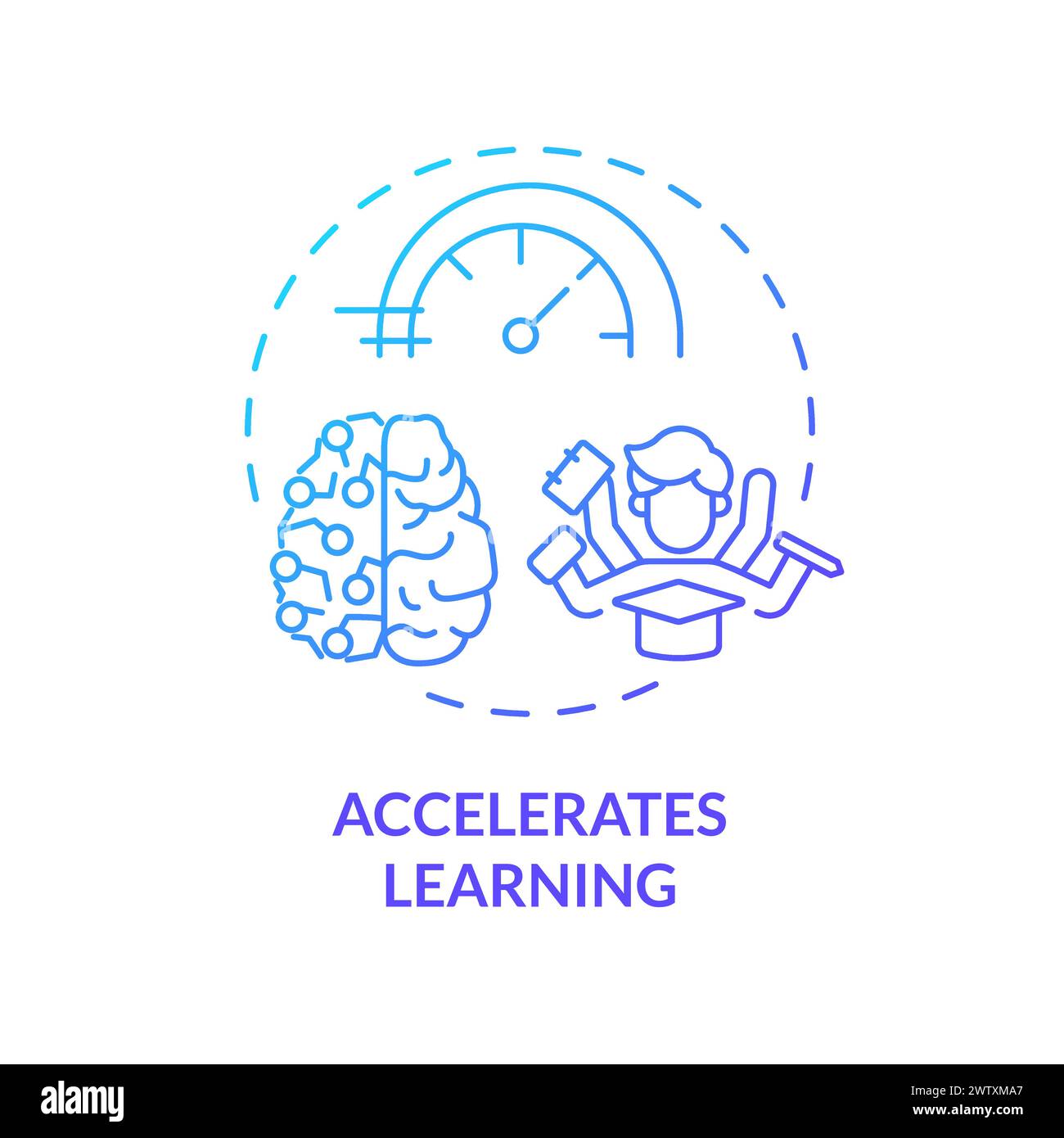 Accelerates learning blue gradient concept icon Stock Vector Image ... Accelerates learning blue gradient concept icon Stock Vector Image ...