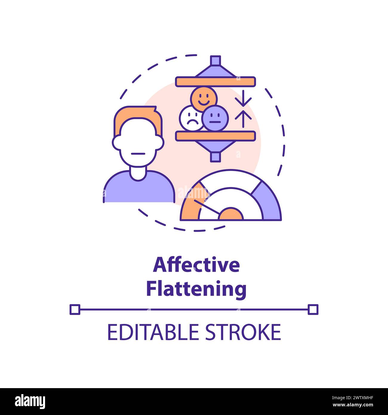 Affective flattening multi color concept icon Stock Vector Image & Art ... Affective flattening multi color concept icon Stock Vector Image & Art ...