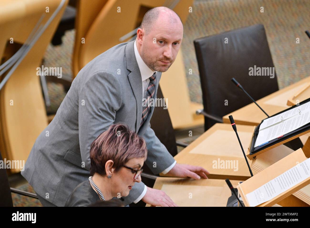 Edinburgh Scotland, UK 19 March 2024. Cabinet Secretary for NHS ...