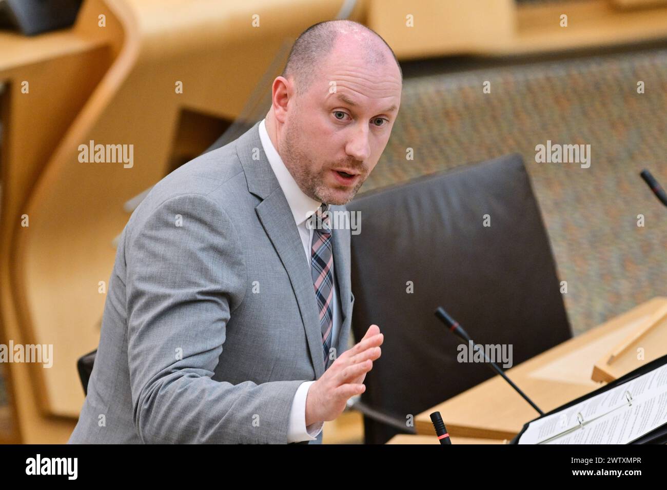 Edinburgh Scotland, UK 19 March 2024. Cabinet Secretary for NHS ...