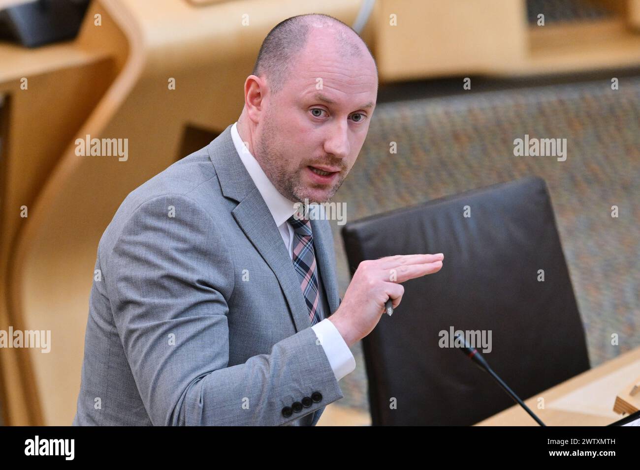 Edinburgh Scotland, UK 19 March 2024. Cabinet Secretary for NHS ...