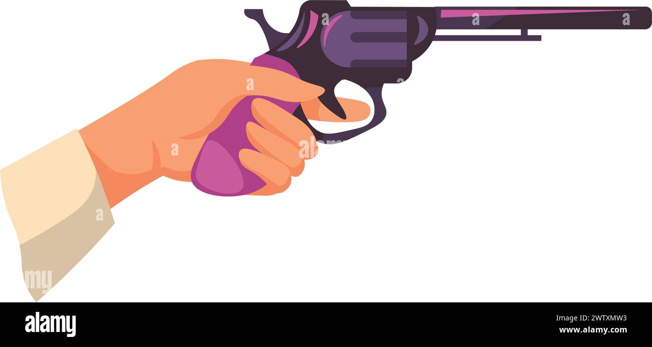 Hand Holding Revolver Vector Graphic Stock Vector Image & Art - Alamy