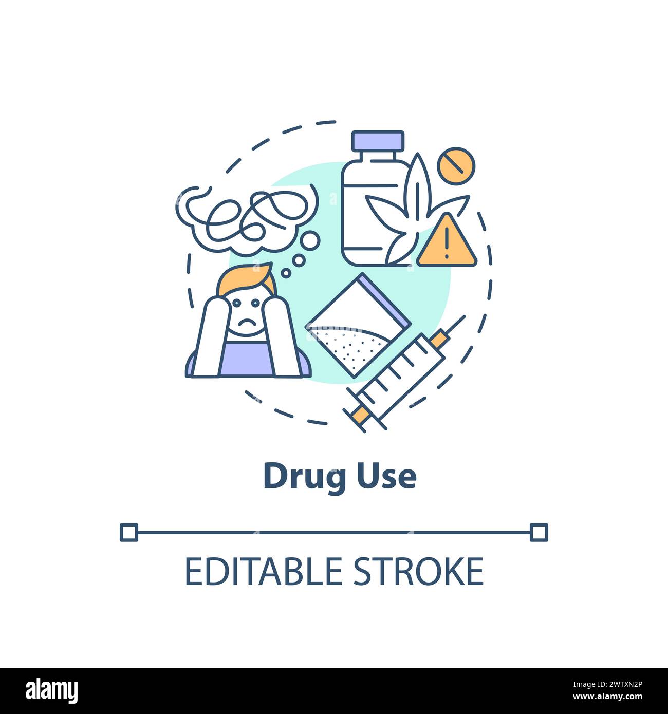 Drug use multi color concept icon Stock Vector Image & Art - Alamy