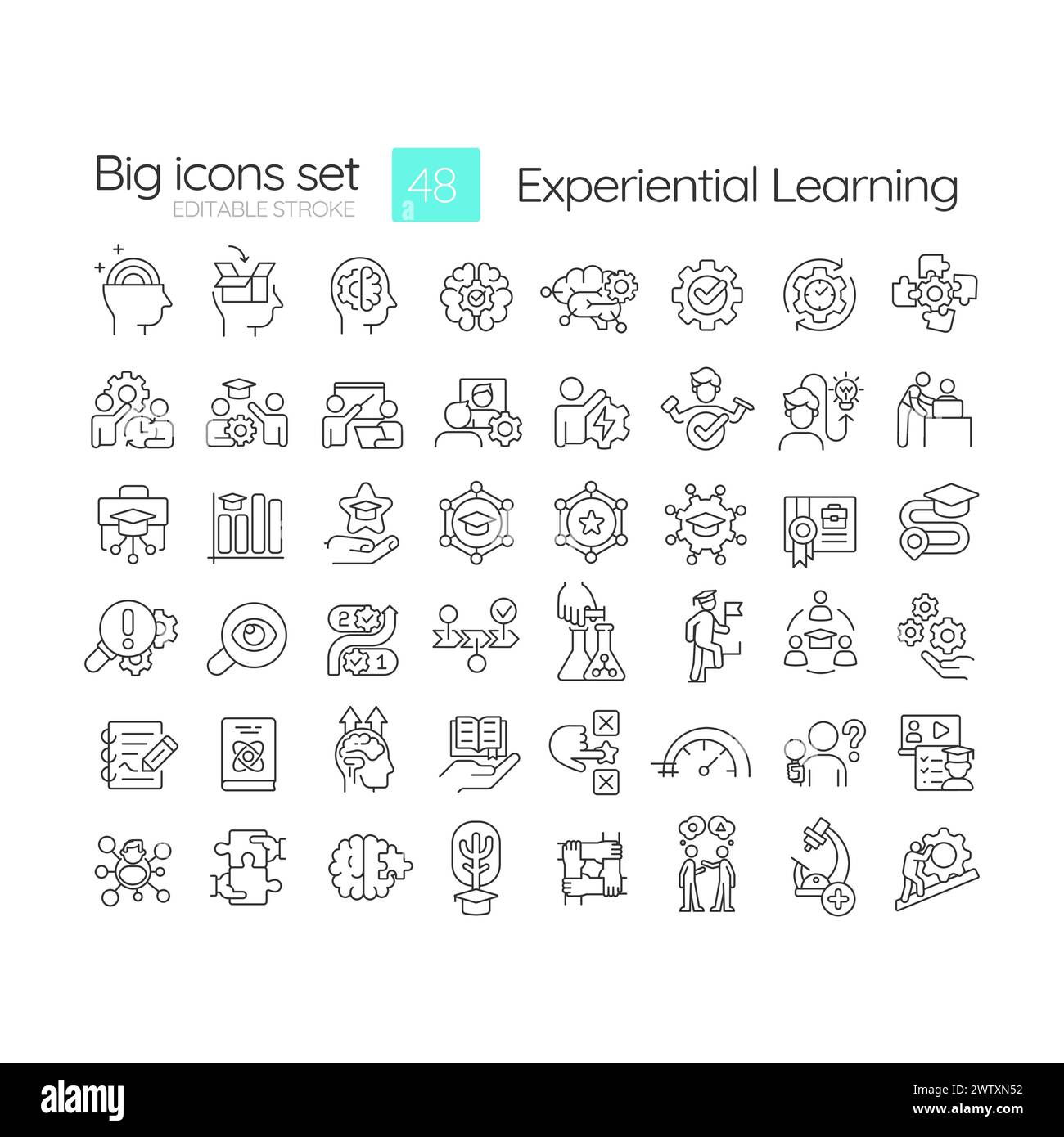 Experiential education types linear icons set Stock Vector Image & Art ... Experiential education types linear icons set Stock Vector Image & Art ...