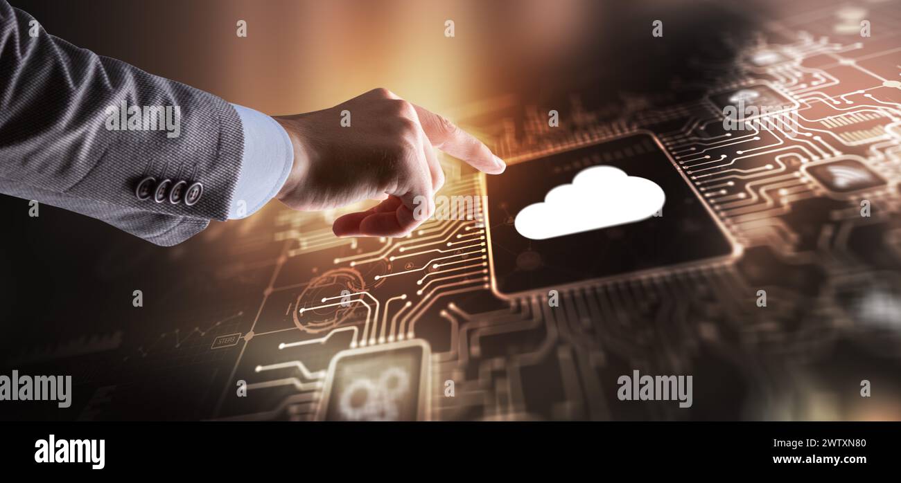 Cloud Computing Concept. Business click icon Stock Photo - Alamy