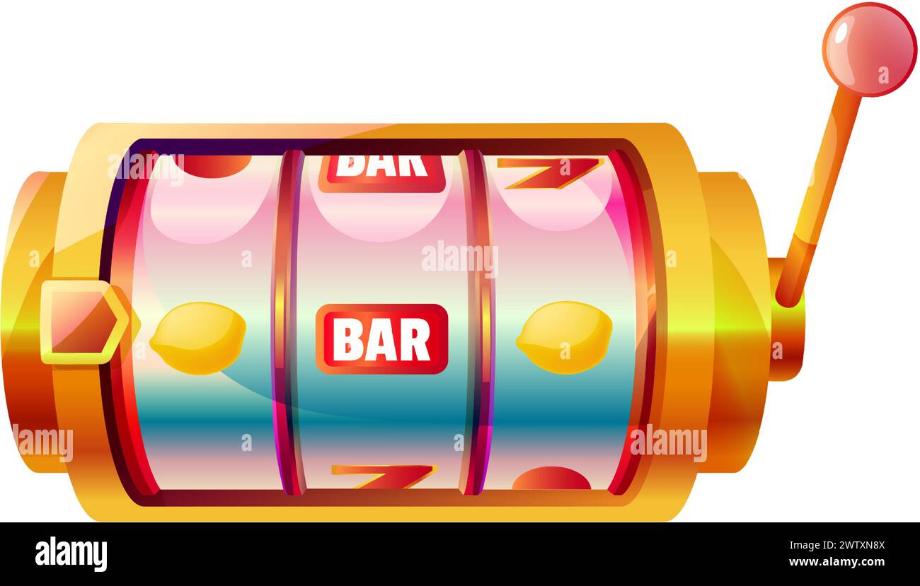 Fruit machine gambling white background Stock Vector Images - Alamy