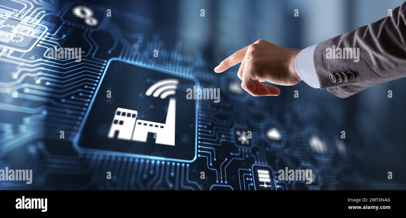 Smart industry. Technology process automation concept Stock Photo - Alamy