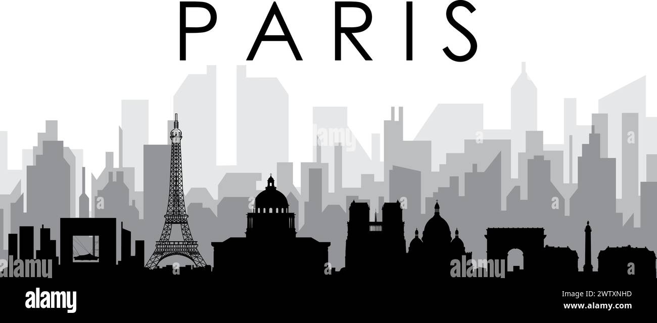 Paris skyline cityscape horizon Stock Vector Images - Alamy