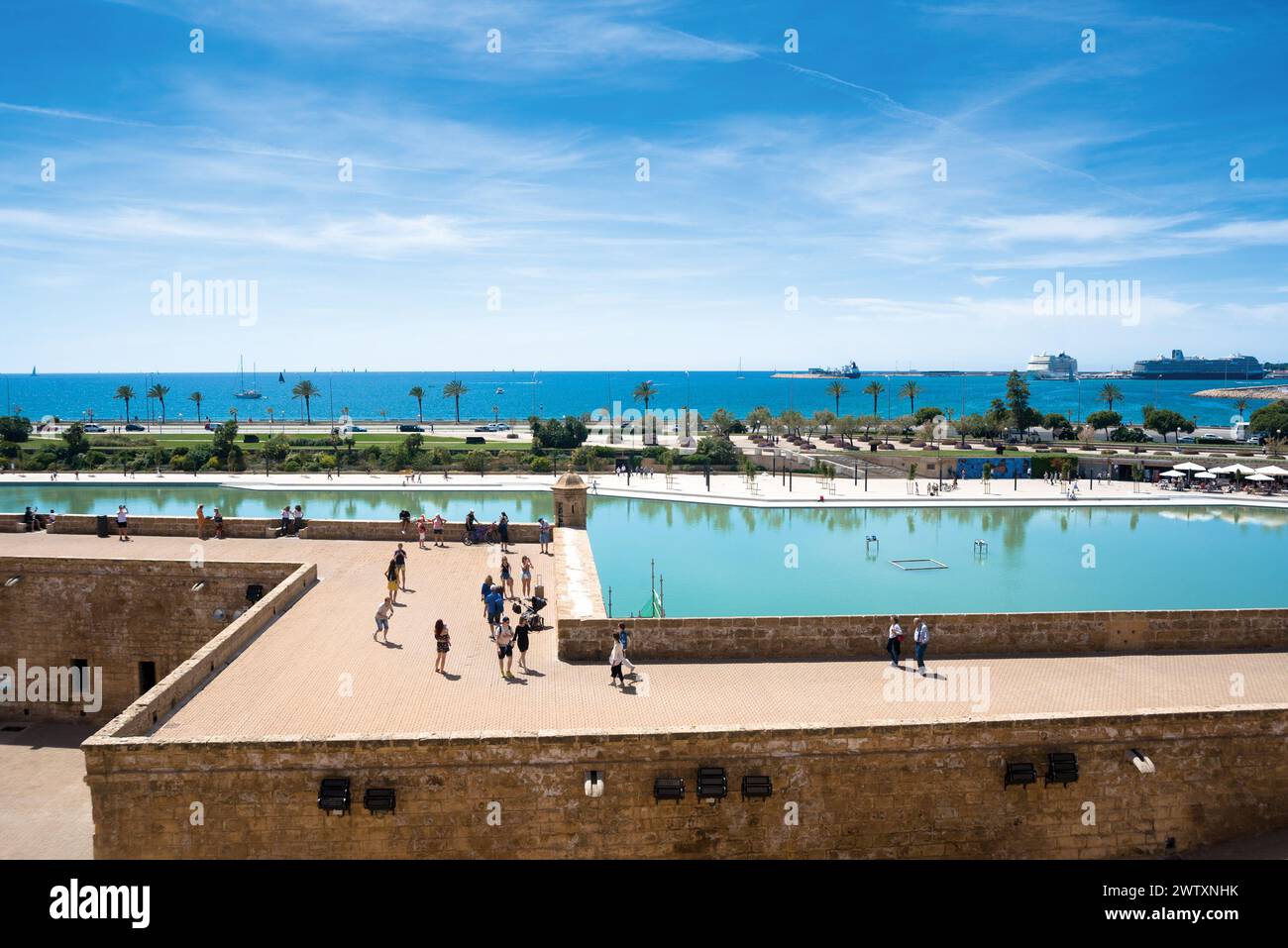 View of the sea in Palma de Mallorca Stock Photo - Alamy