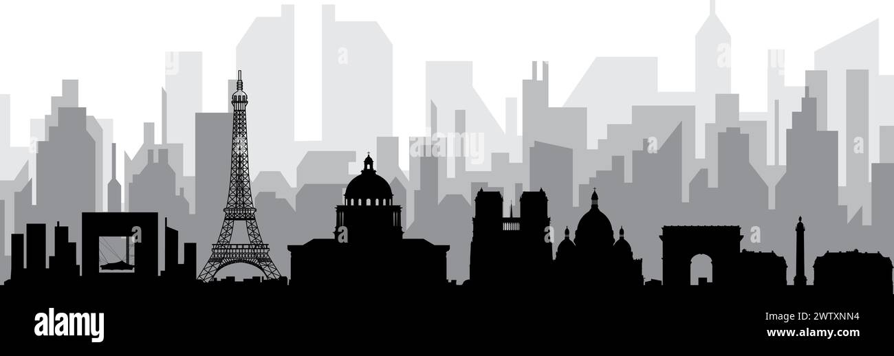 Paris skyline cityscape horizon Stock Vector Images - Alamy