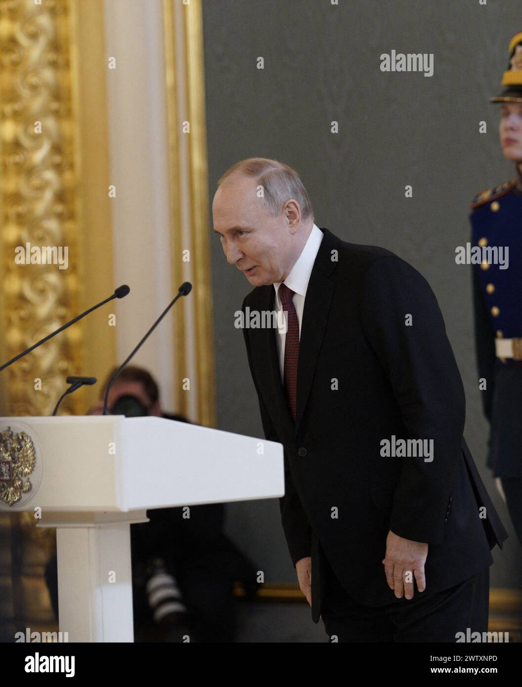 Moscow, Russia. 20th Mar, 2024. Russian President Vladimir Putin meets ...