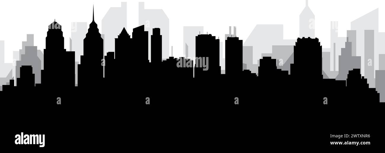 Cityscape skyline panorama of PHILADELPHIA, UNITED STATES Stock Vector ...