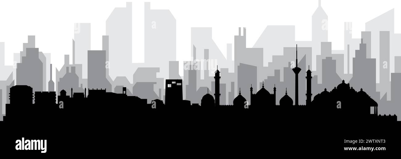 Cityscape skyline panorama of NEW DELHI, INDIA Stock Vector Image & Art ...