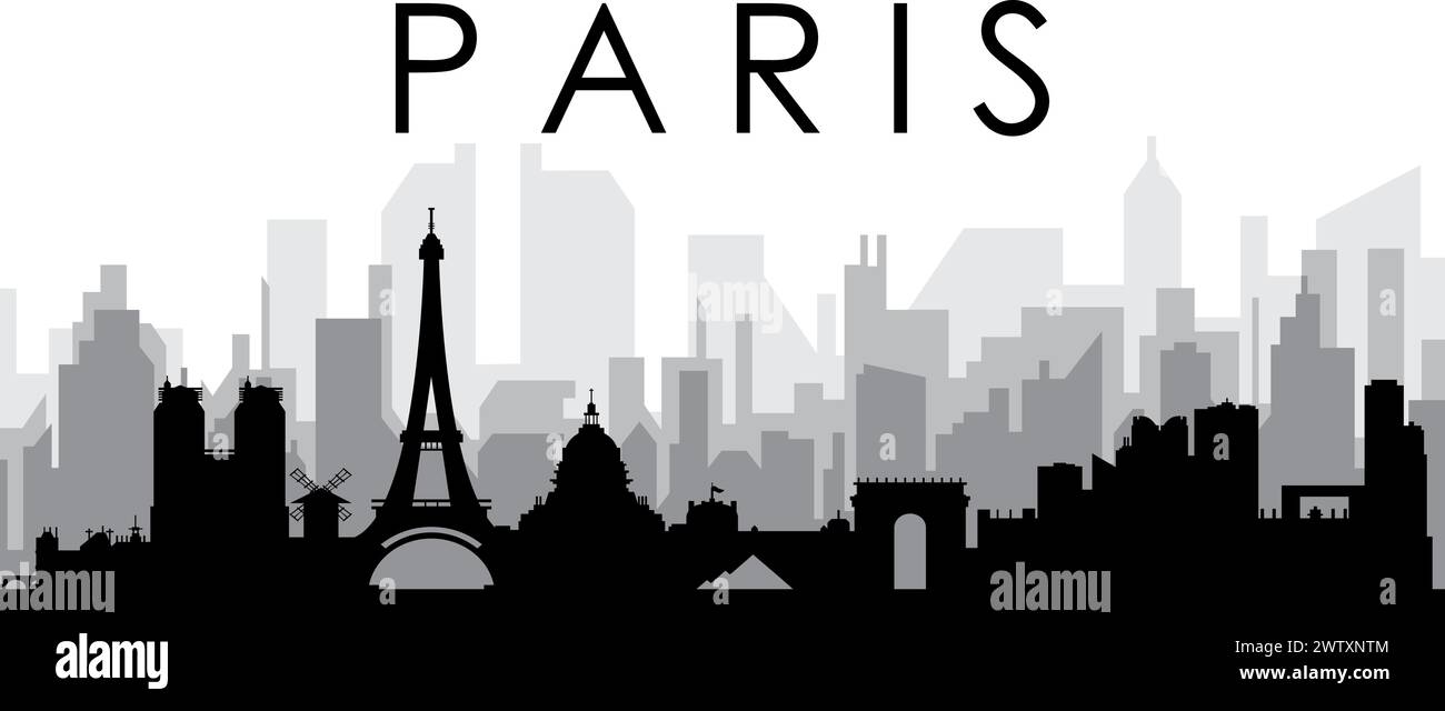 Paris skyline cityscape horizon Stock Vector Images - Alamy