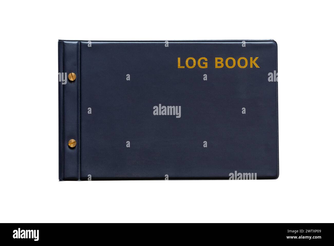 log book isolated on white background Stock Photo - Alamy
