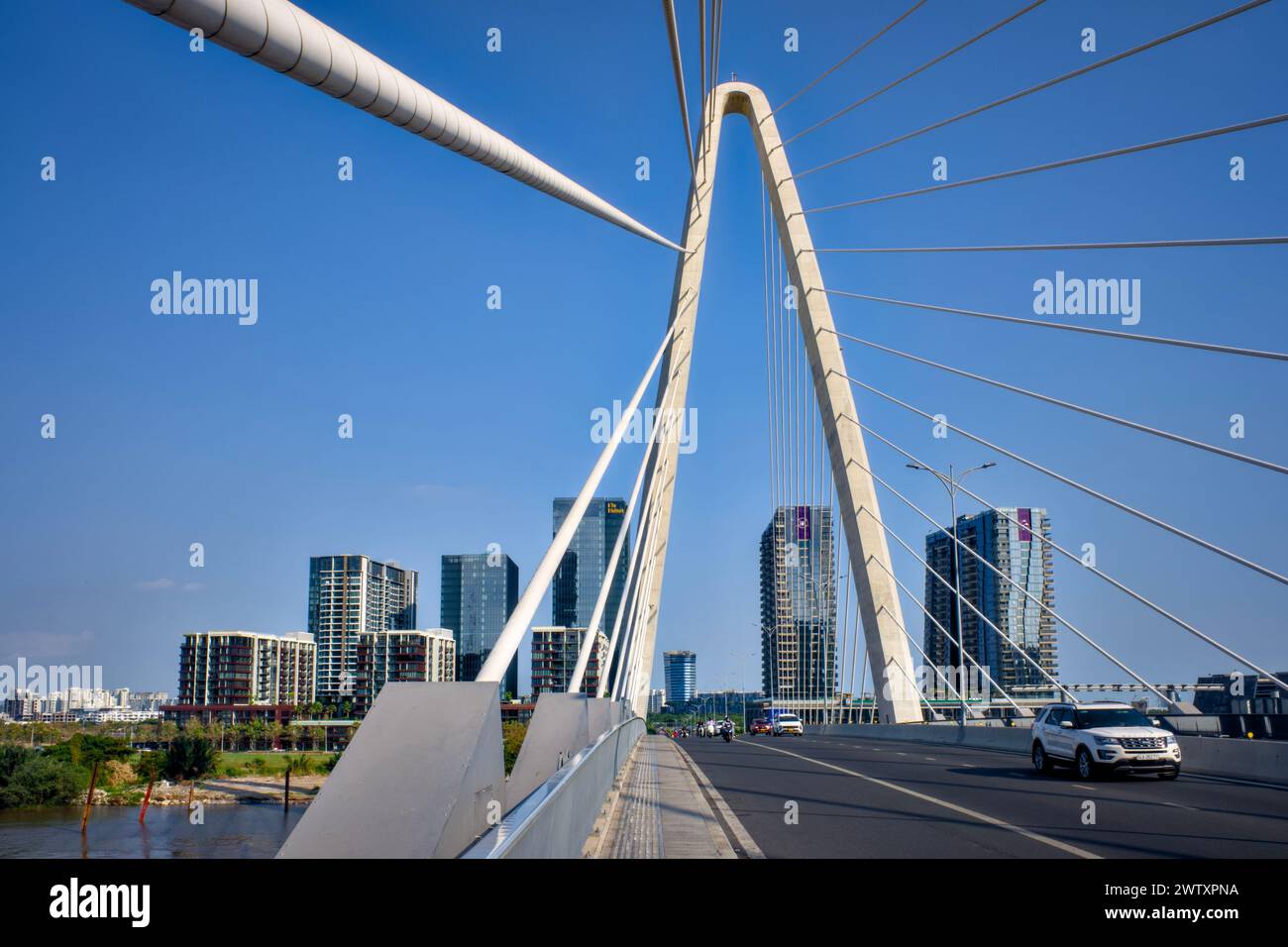 Ba Son road bridge, linking district 1 with Thu Thiem district part of ...
