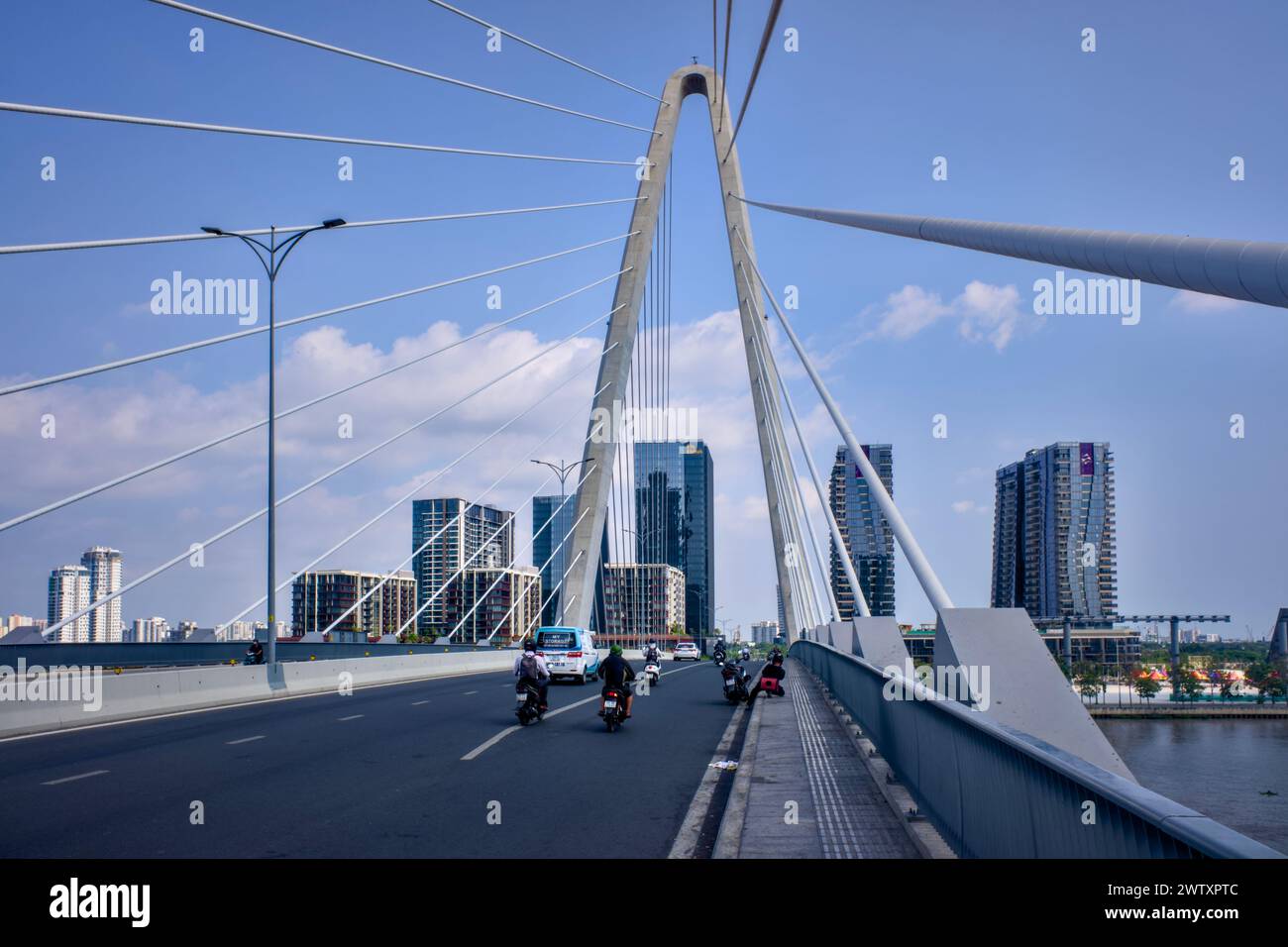Ba Son road bridge, linking district 1 with Thu Thiem district part of ...