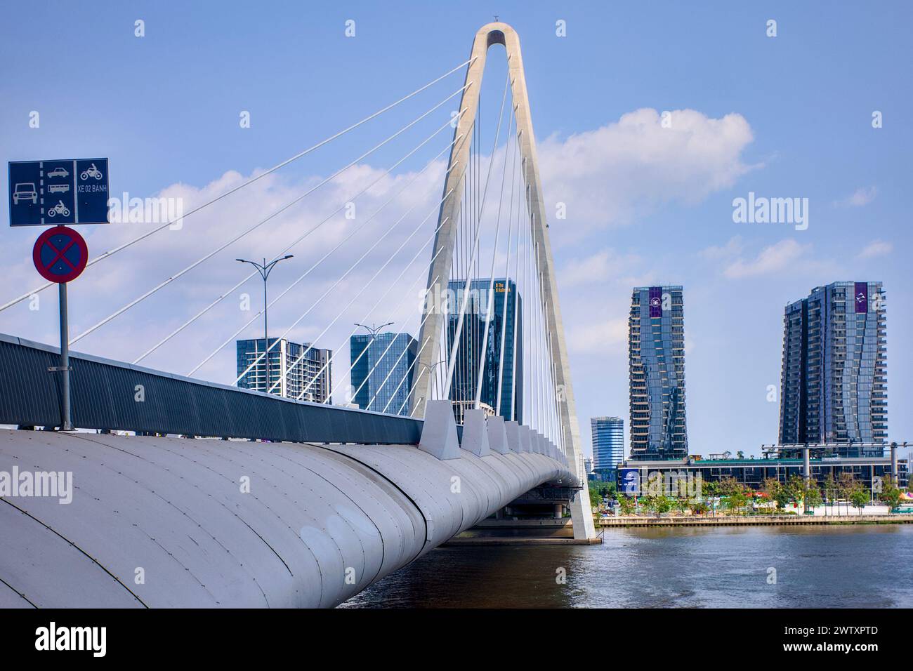 Ba Son road bridge, linking district 1 with Thu Thiem district part of ...