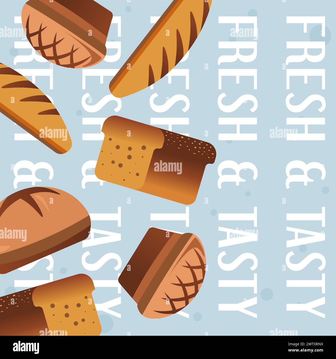 Artisan wheat bread sourdough Stock Vector Images - Alamy