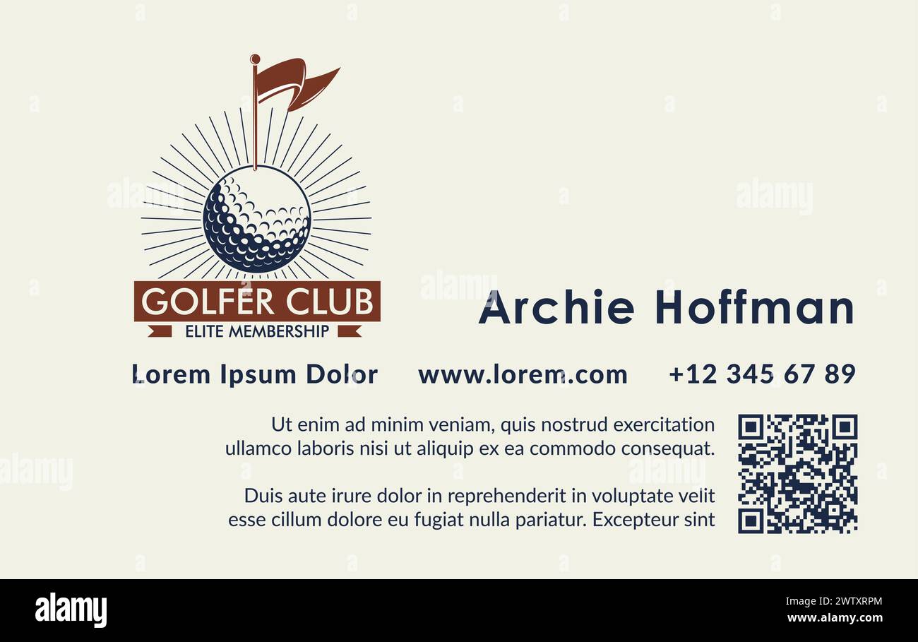 Elite Golfer Club Membership Card Stock Vector Image & Art - Alamy