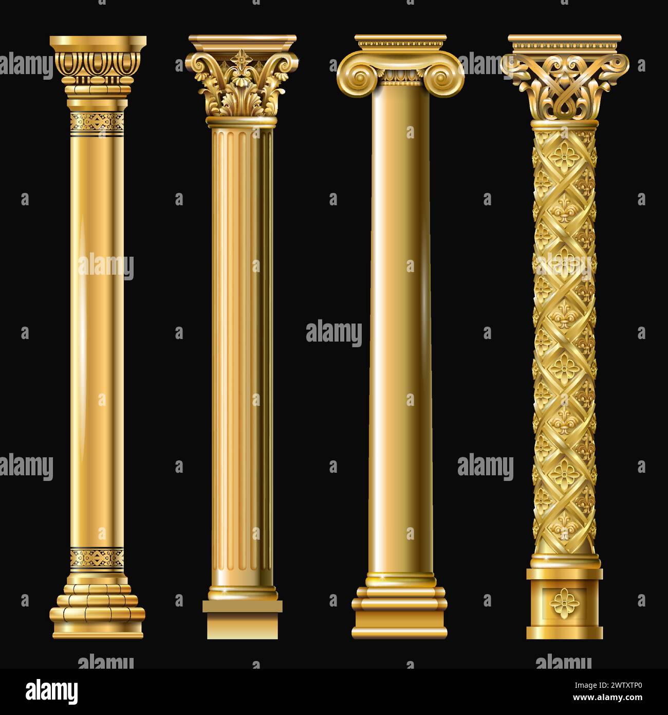 Decorative indian column Stock Vector Images - Alamy