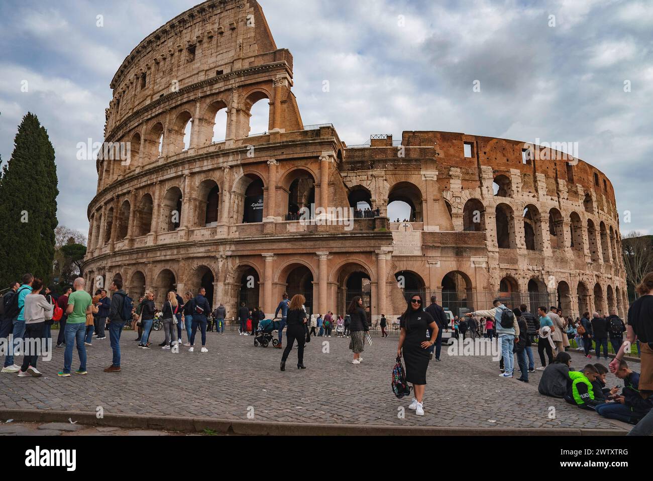 Colosseum in Rome, Italy. Ancient Roman Colosseum is one of main ...