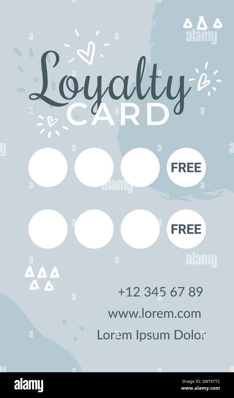 Elegant Loyalty Card in Cool Tones Stock Vector Image & Art - Alamy