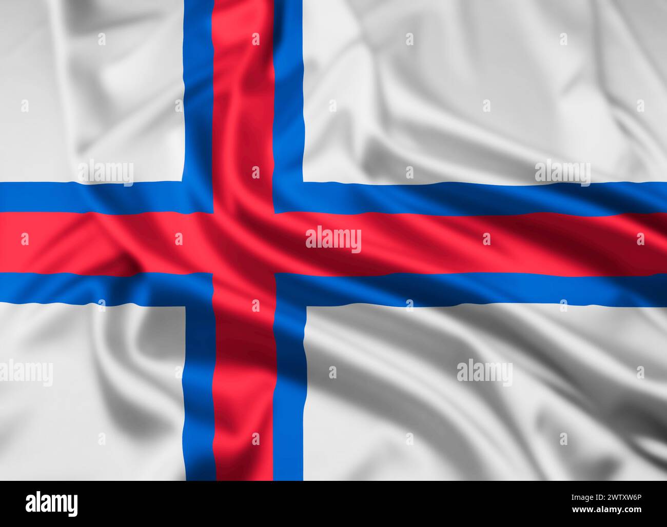 The Flag of The Faroe Islands, with a Ripple Effect Stock Photo - Alamy