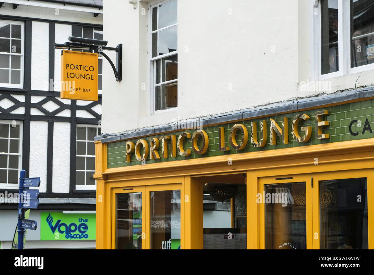 Around Abergavenny a market town in Monmouthshire Wales UK. Portico ...