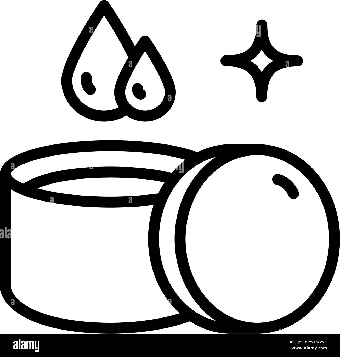 Skin care icon, cosmetic moisturizing cream. Simple sign for mobile ...