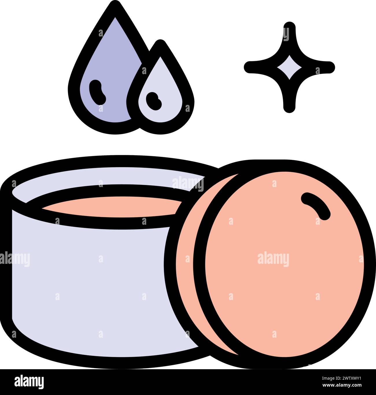 Skin care icon, cosmetic moisturizing cream. Simple sign for mobile ...