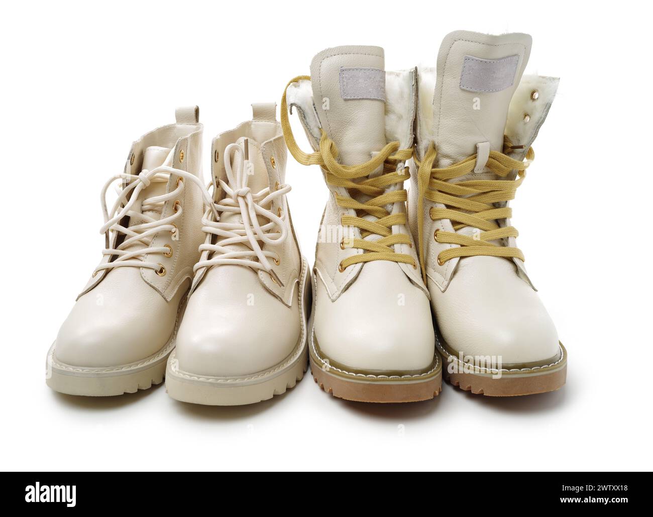 women's boots on white background Stock Photo - Alamy