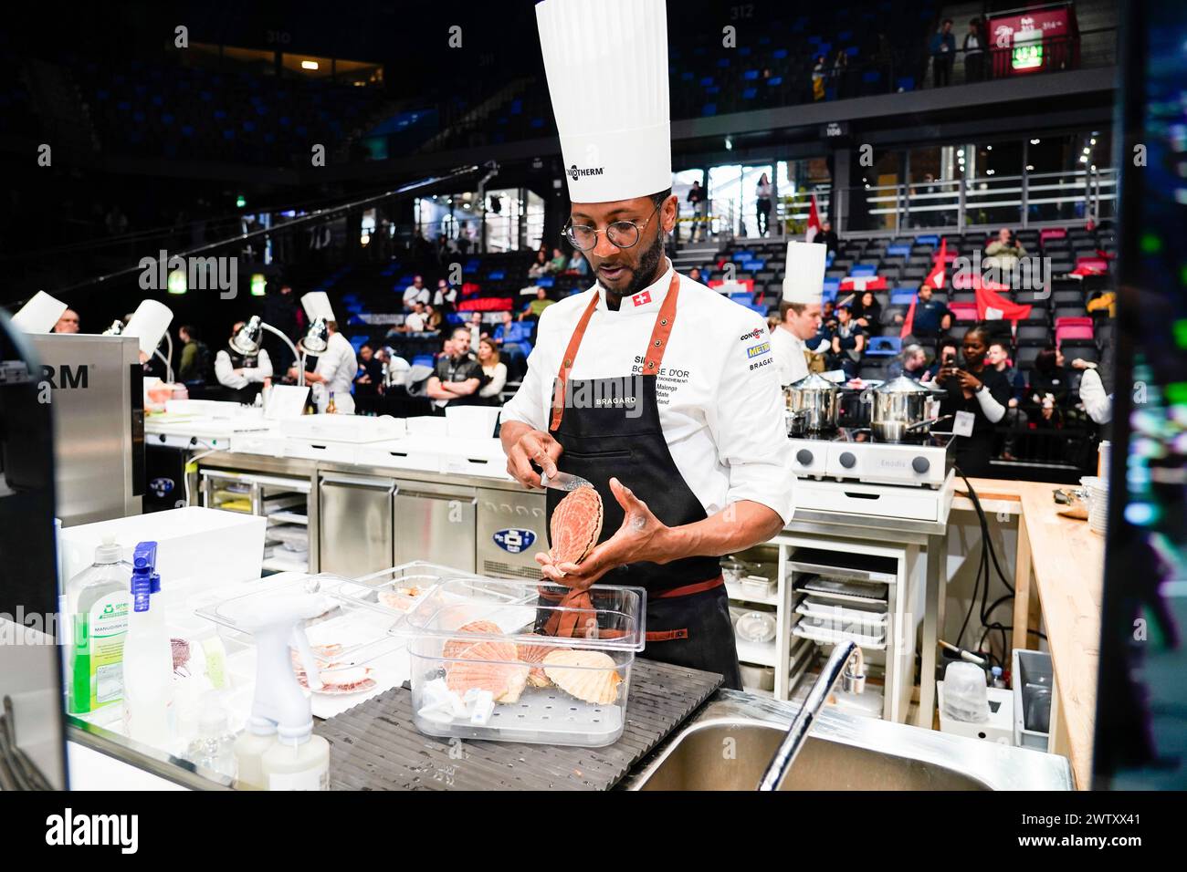 Euloge Malonga from Switzerland during the European final of Bocuse d ...