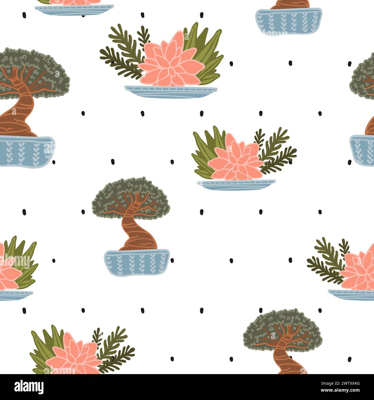 Japanese bonsai trees Stock Vector Images - Alamy