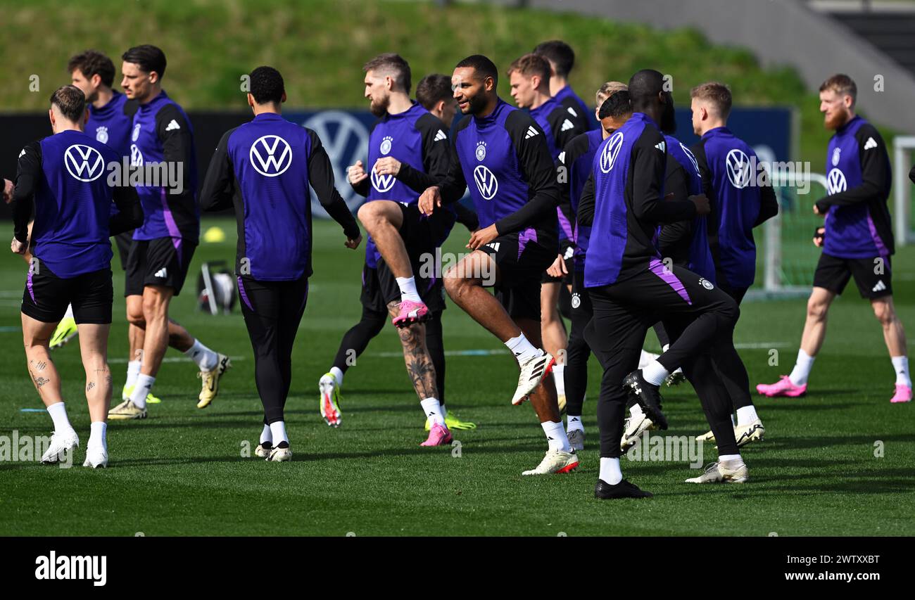 20 March 2024, Hesse, Frankfurt/Main: Soccer: National team, before the ...