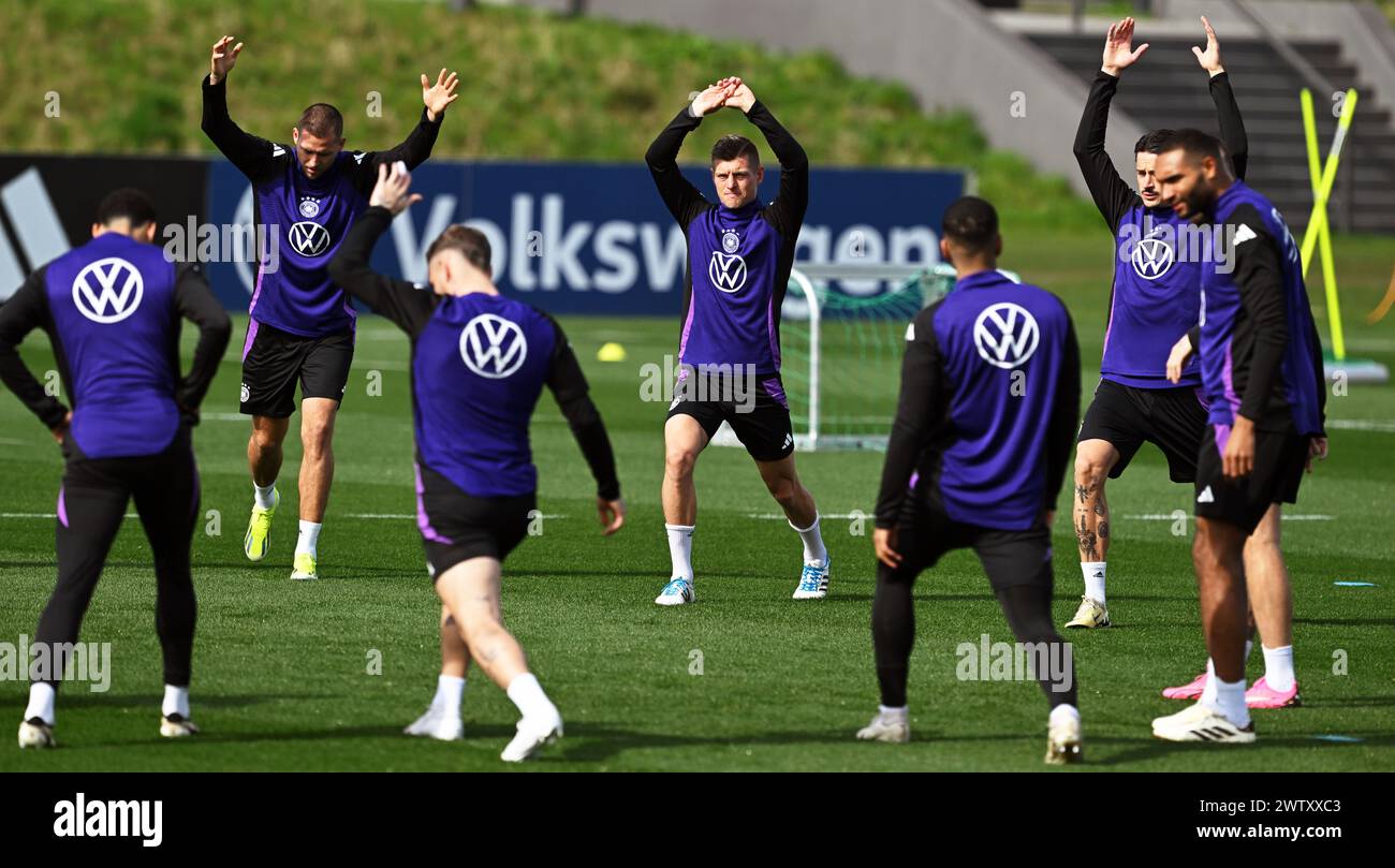20 March 2024, Hesse, Frankfurt/Main: Soccer: National team, before the ...