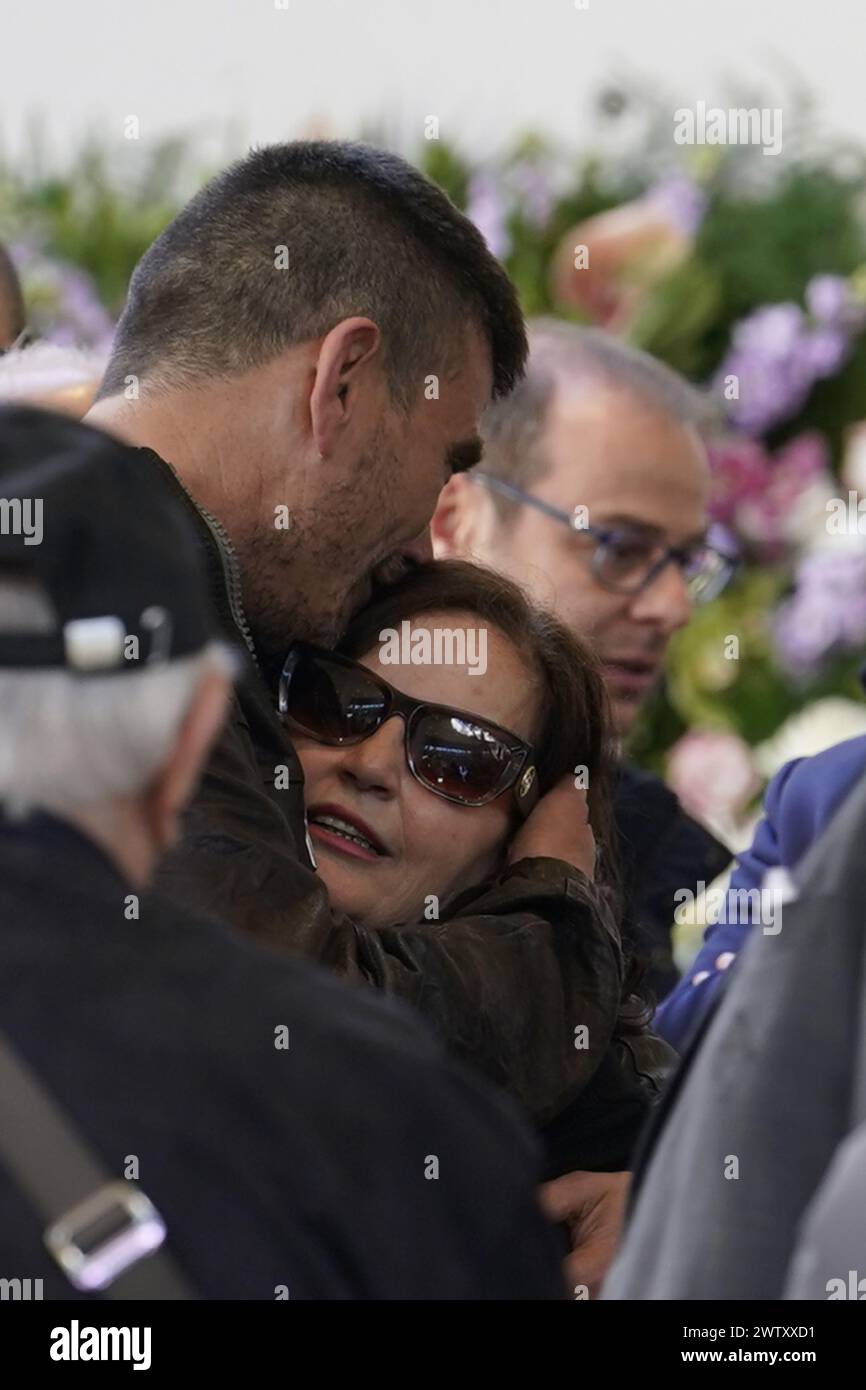 Firenze, Italia. 20th Mar, 2024. La moglie Camilla De Marco maggia la ...