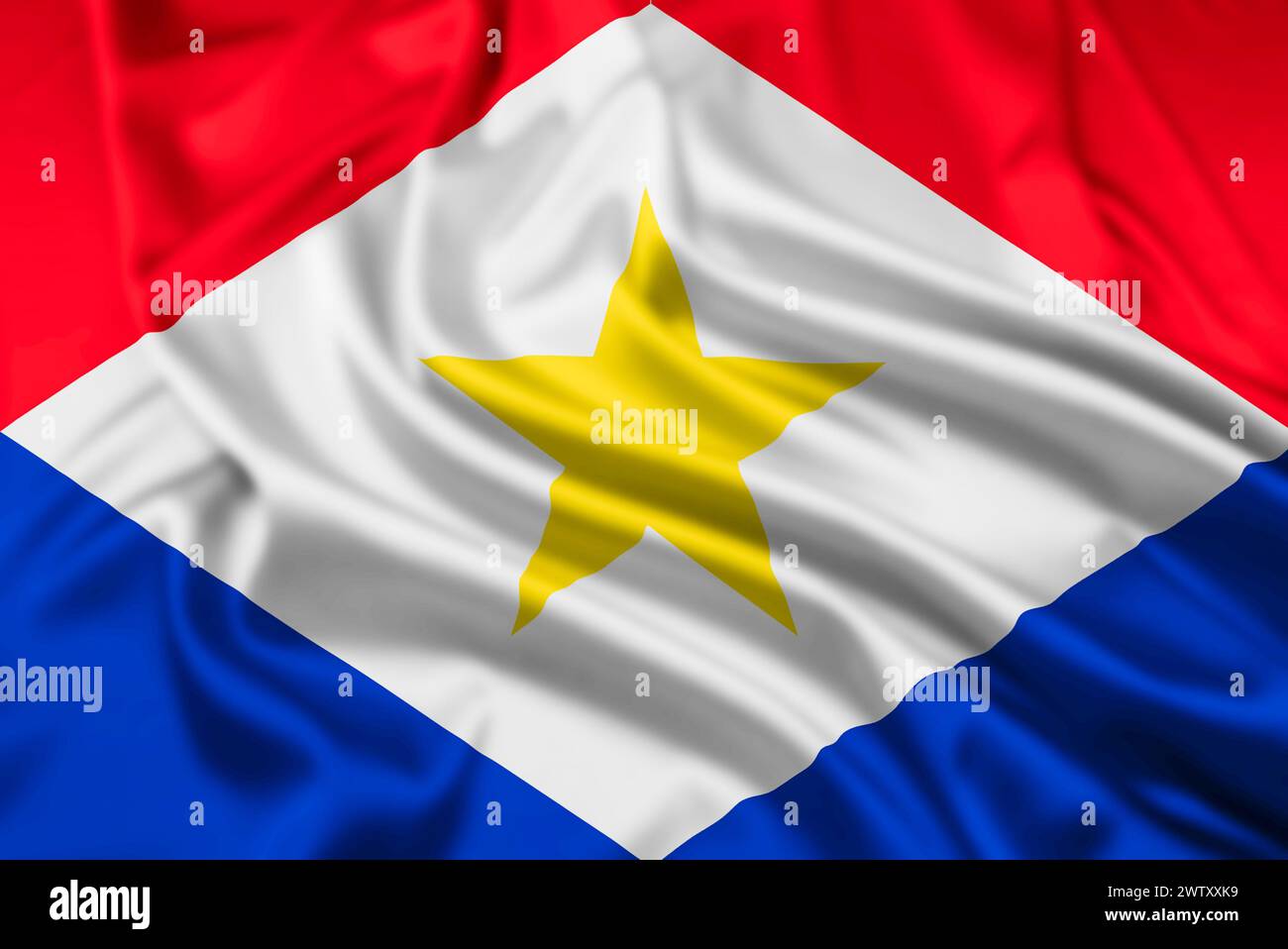 The Flag of Saba, A Special Municipality of the Netherlands, with a ...