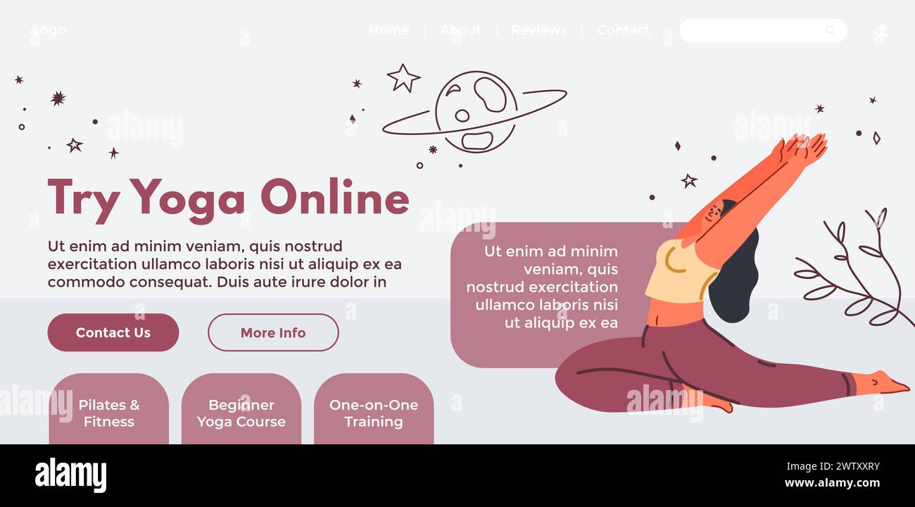 Online wellness class Stock Vector Images - Alamy