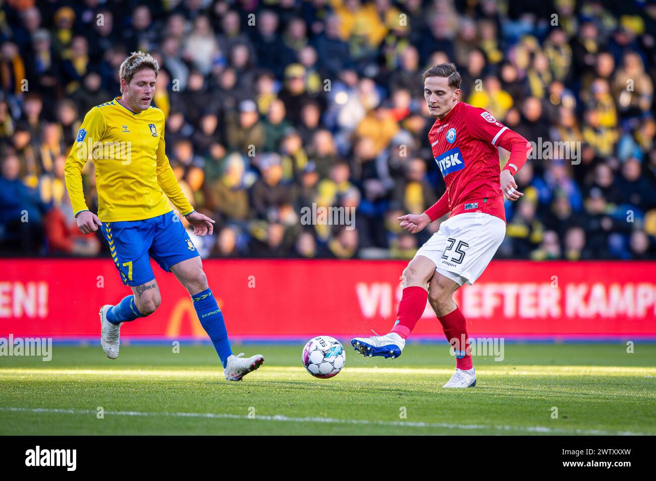 Brondby, Denmark. 17th, March 2024. Pontus Rödin (25) of Silkeborg IF ...