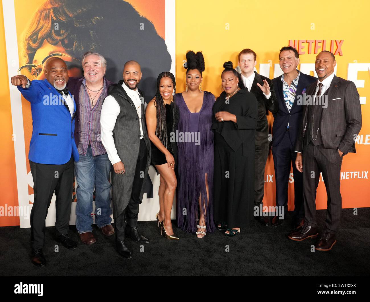 Los Angeles, USA. 19th Mar, 2024. (L-R) SHIRLEY Cast & Crew - Michael ...