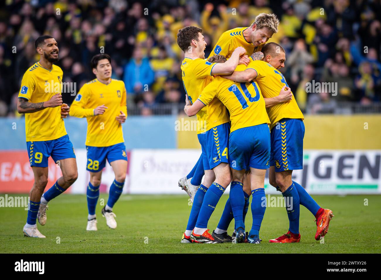 Brondby, Denmark. 17th, March 2024. Jordi Vanlerberghe (30) of Broendby ...