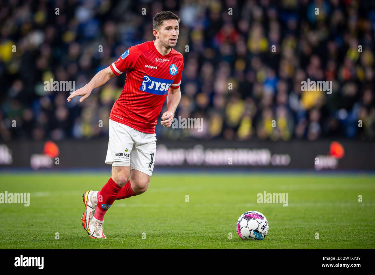 Brondby, Denmark. 17th, March 2024. Mark Brink (14) of Silkeborg IF ...