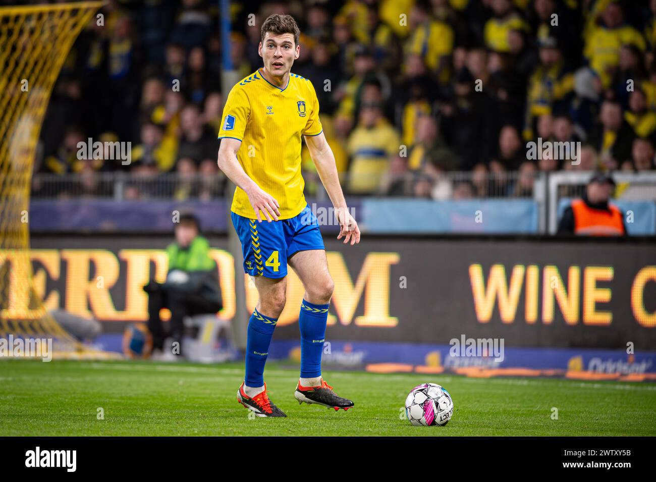 Brondby, Denmark. 17th, March 2024. Jacob Rasmussen (4) of Broendby IF ...