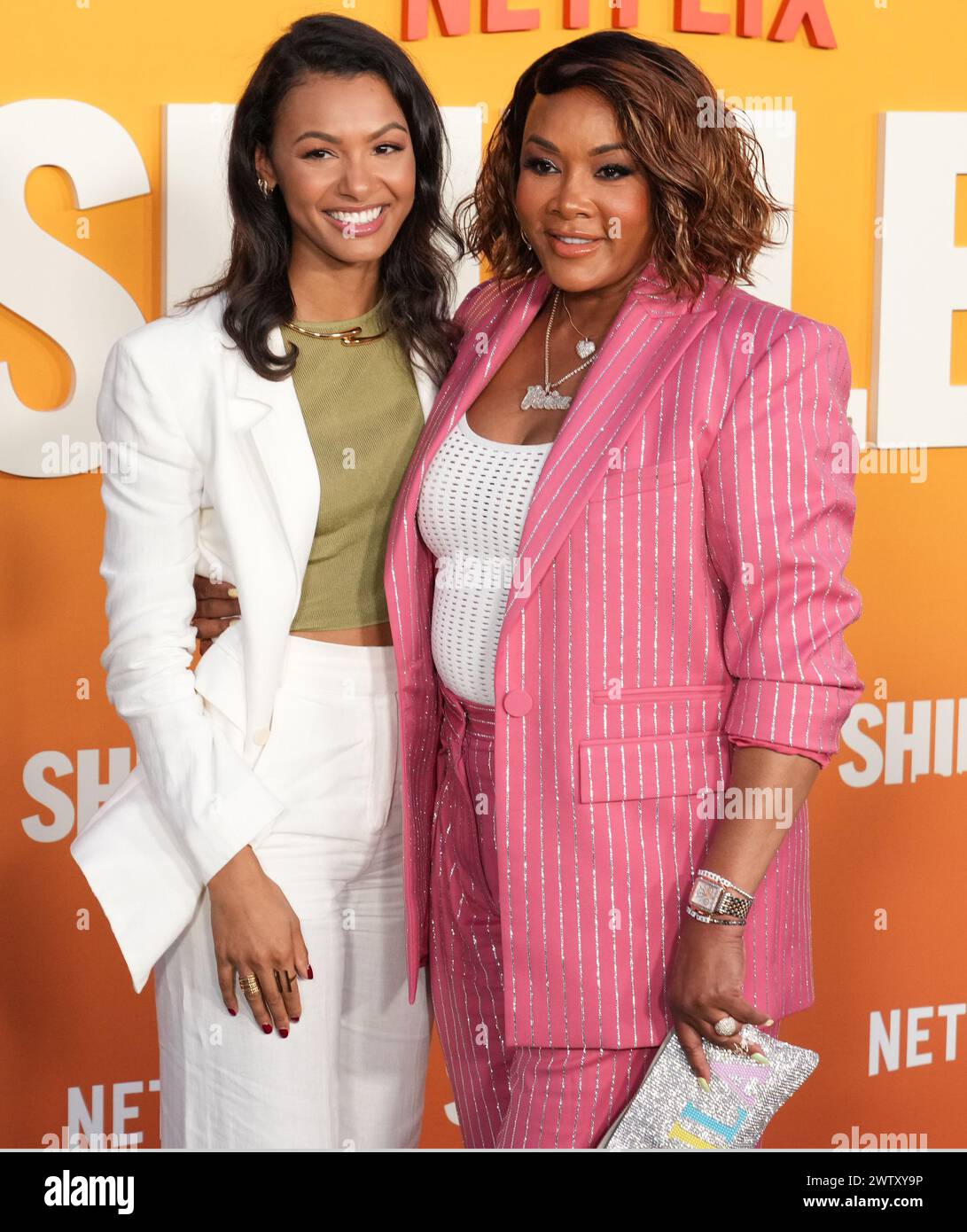 Los Angeles, USA. 19th Mar, 2024. (L-R) Malika Andrews and Vivica A ...