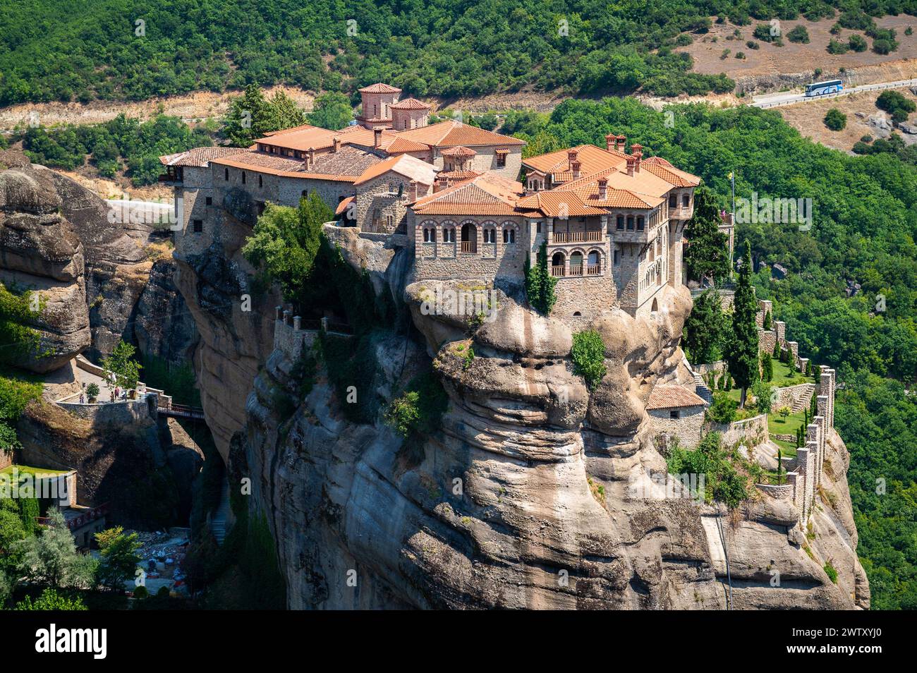 Amazing view of Monastery in Meteora Kalambaka Greece. Photo of famous ...