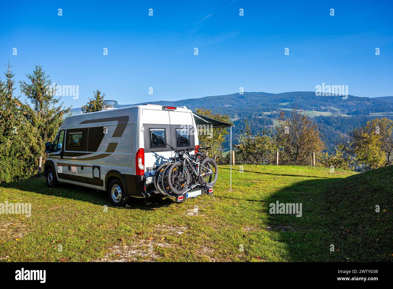 Camper van bicycle rack hi-res stock photography and images - Alamy