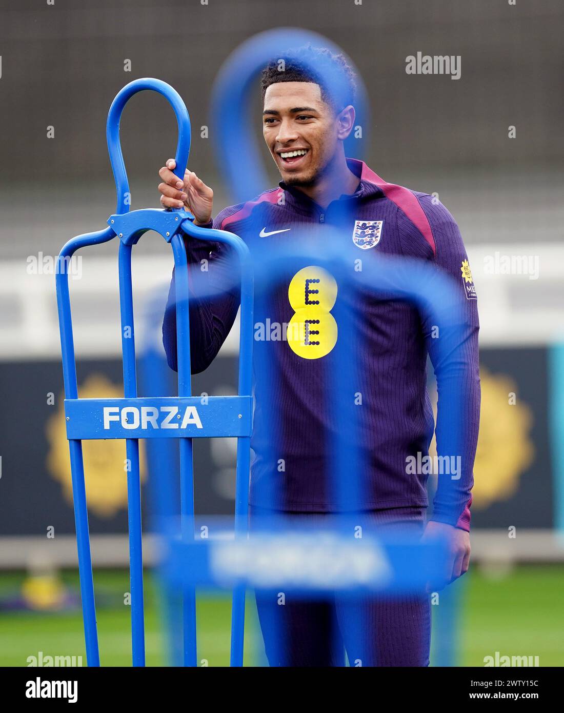 England's Jude Bellingham during a training session at St. George's ...