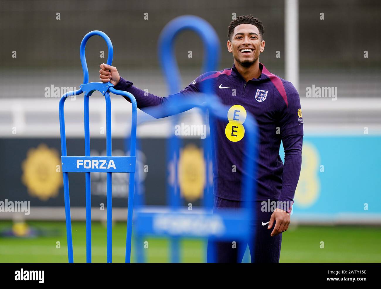 England's Jude Bellingham during a training session at St. George's ...